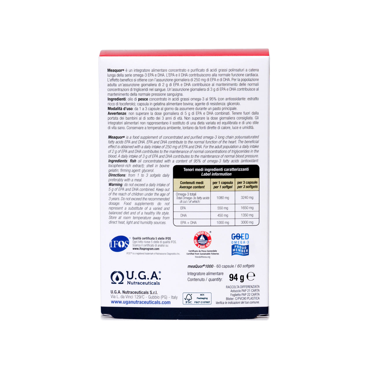 Meaquor 1000: Highly concentrated Omega-3 supplement – Omegor.com