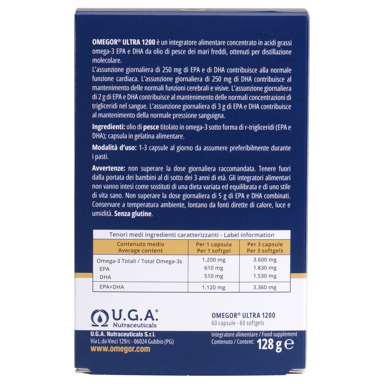 OMEGOR Ultra 1200: integratore Omega-3 ultra concentrato – Omegor.com